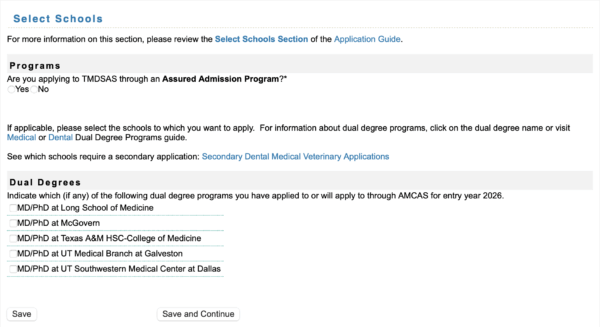 TMDSAS Application Guide for Prospective Medical Students