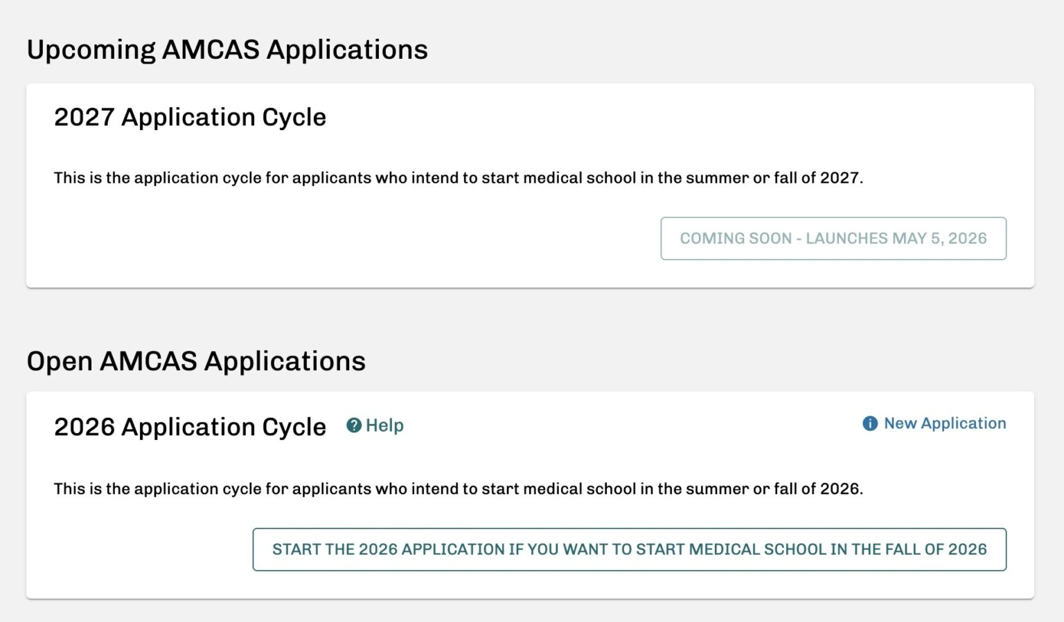 2026/27 AMCAS Application Guide (With Screenshots)